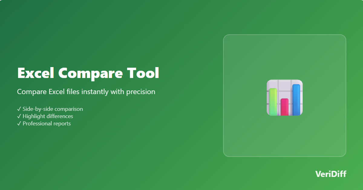 Excel Compare Tool - Professional Excel & CSV Comparison | VeriDiff